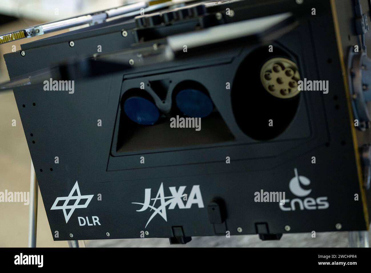 16 January 2024, Bavaria, Weßling: The navigation camera on the model ...