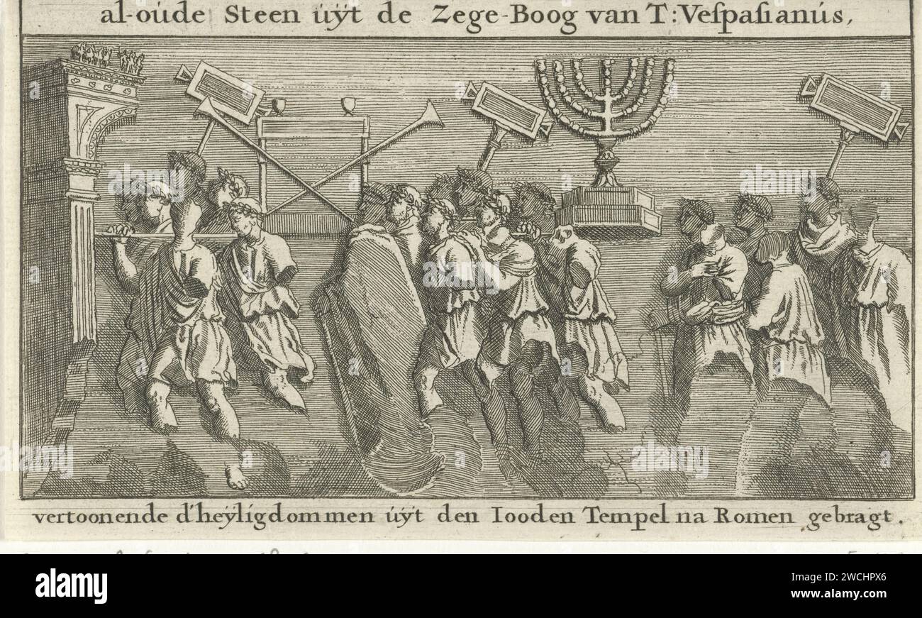 Relief of the bow of Titus, Jan Luyken, 1682 print Amsterdam paper ...
