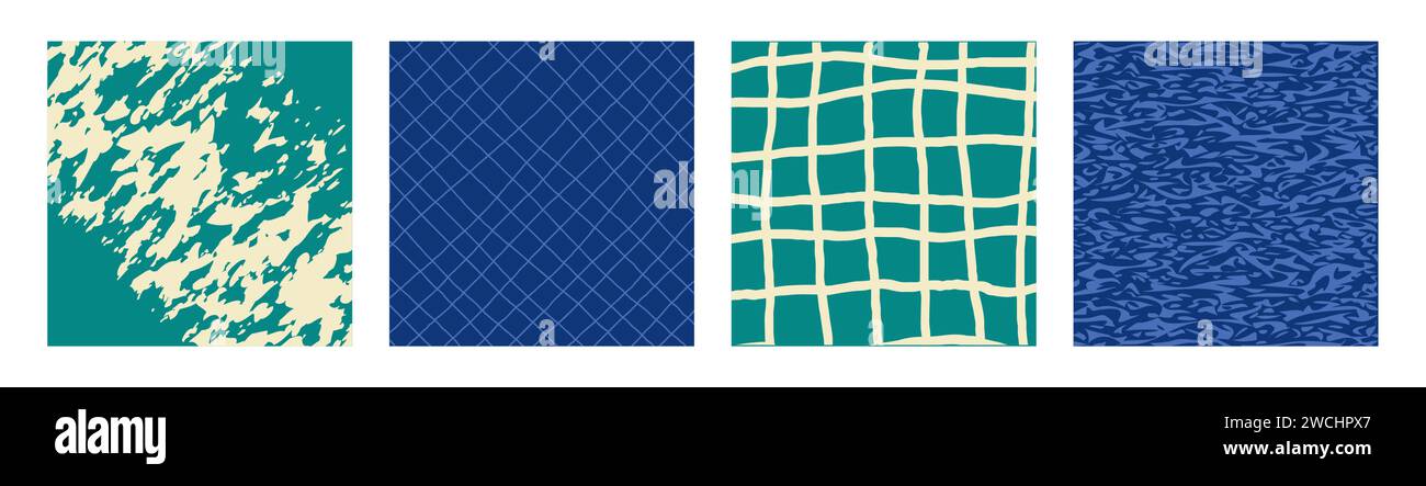 Simple Geometric Hand Drawn Irregular Patterns. Cute Colored Doodle ...