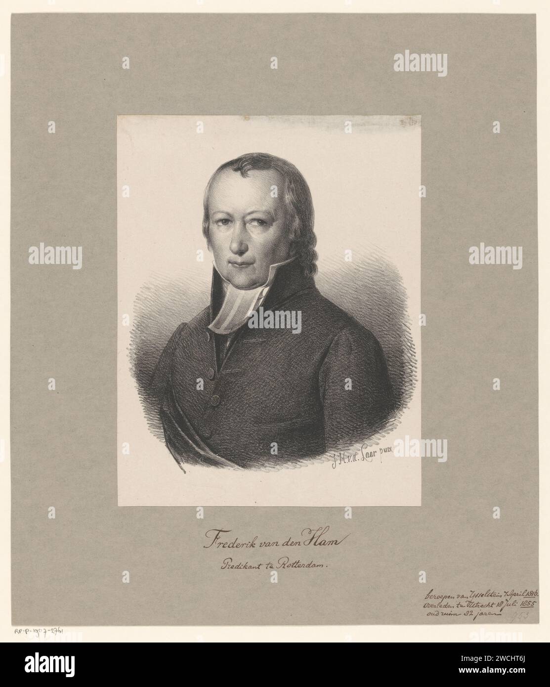 Portrait of Frederik van der Ham, Anonymous, After Jan Hendrik van de ...