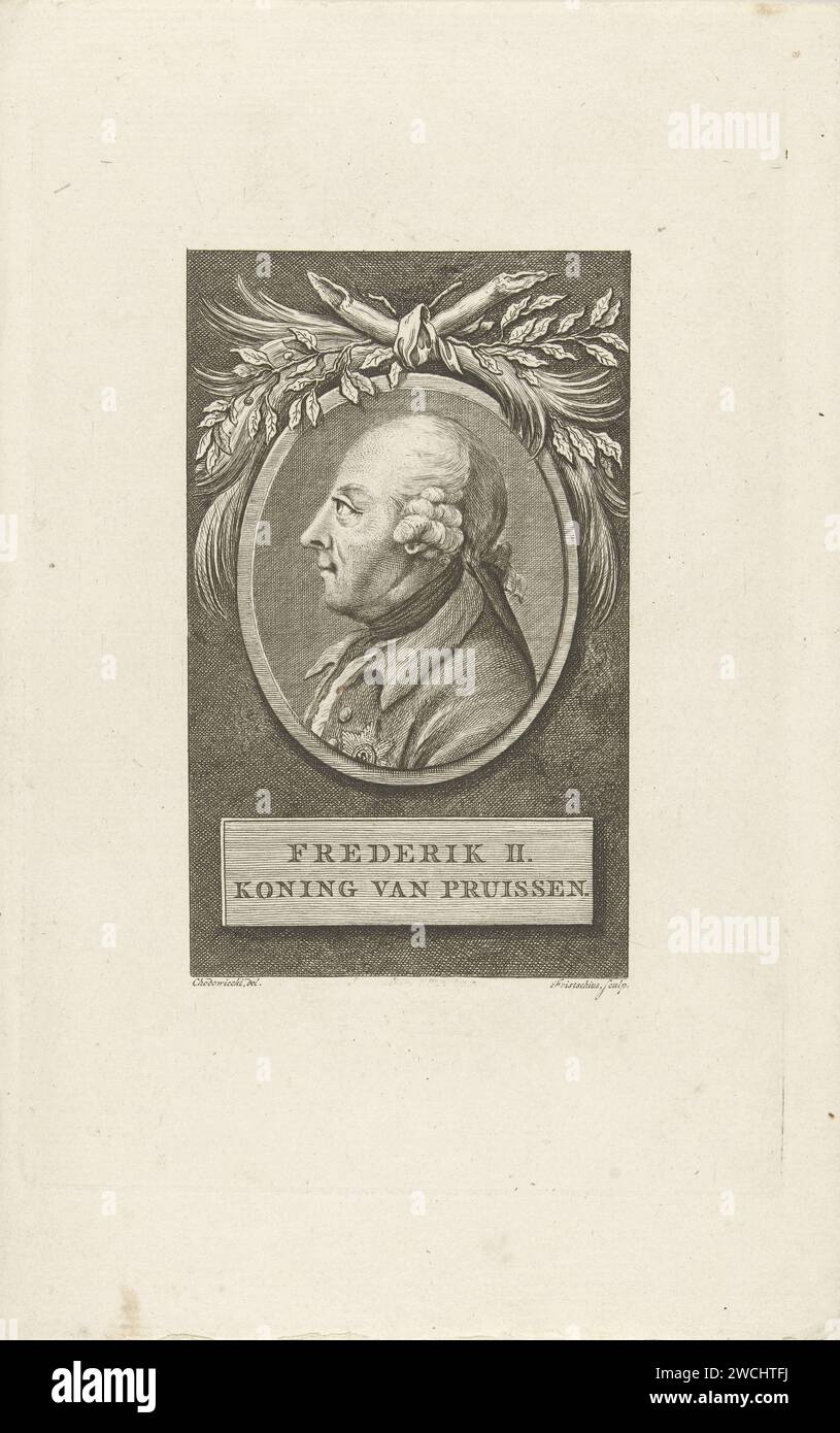 Portrait of Frederik II the Great, King of Prussia, Christian Friedrich ...