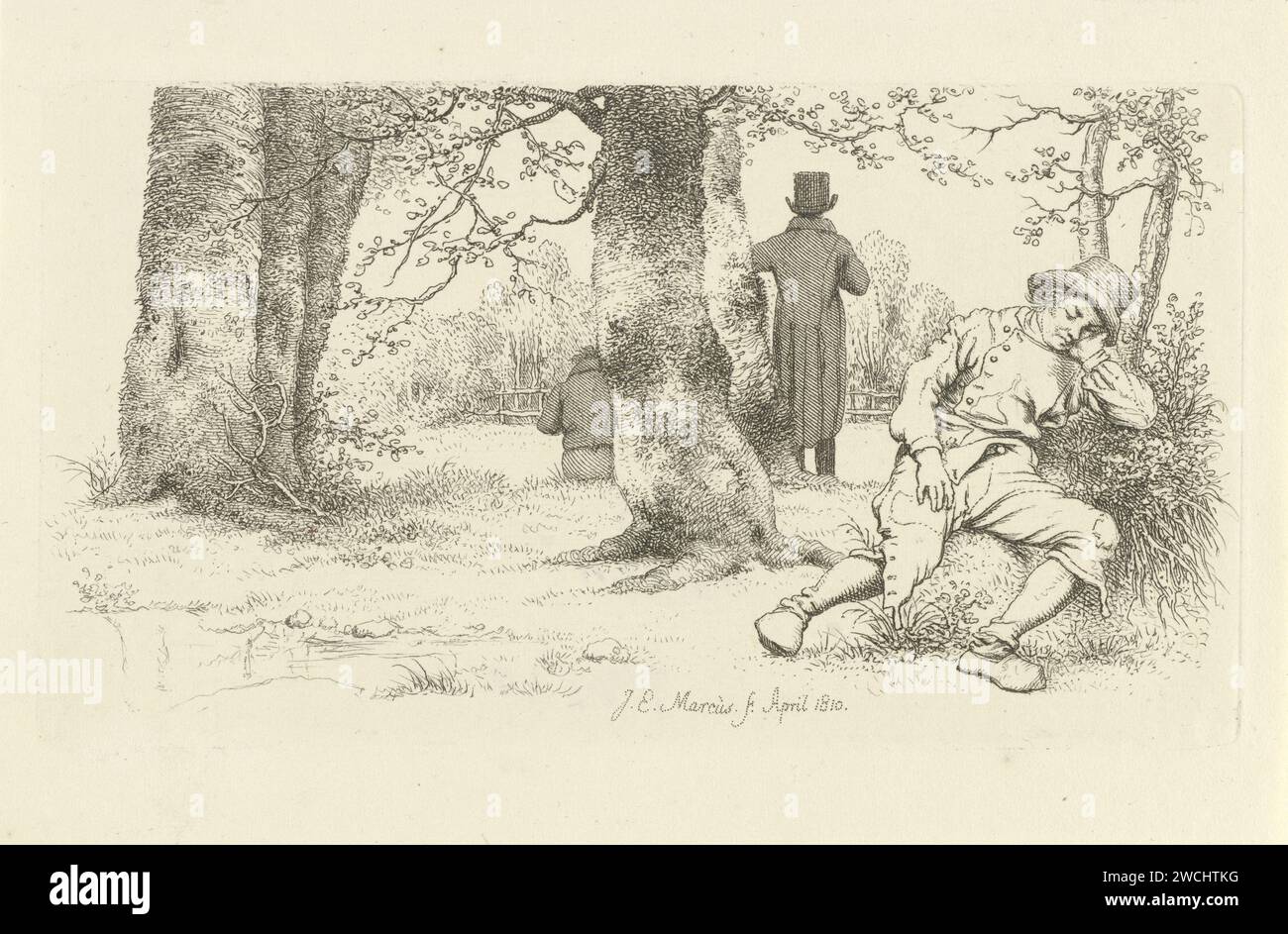 Man standing between two trees hi-res stock photography and images - Alamy