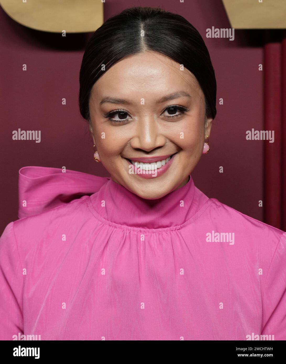 Los Angeles, USA. 15th Jan, 2024. Cynthy Wu arrives at the Apple TV 's ...