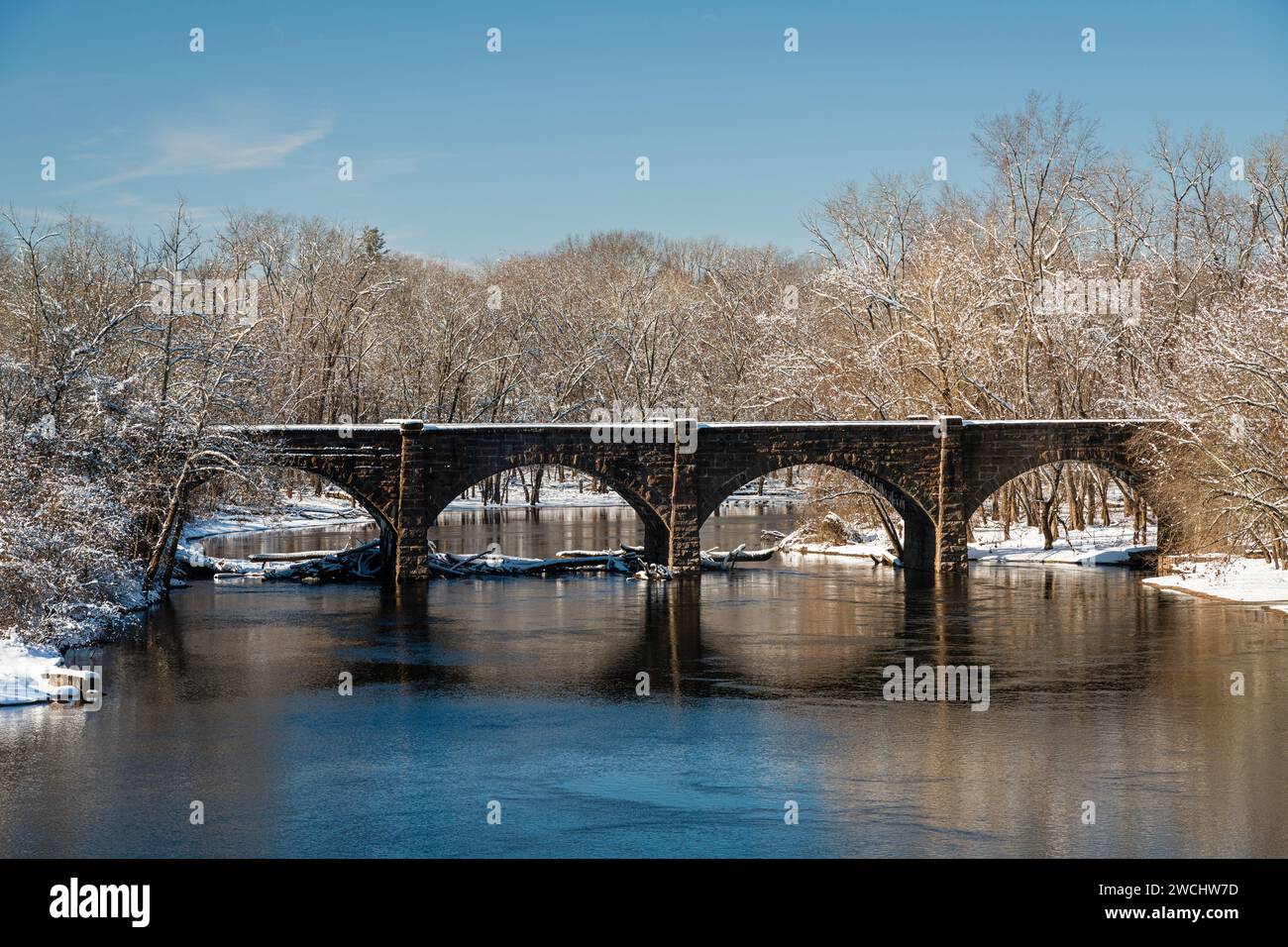 Farmington River Railroad Bridge Windsor, Connecticut, USA Stock Photo ...