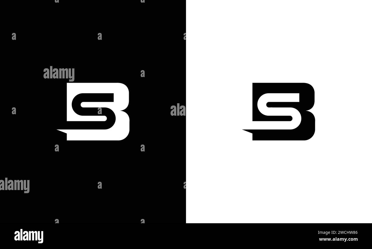 Initial BS Letter Logo With Creative Modern Business Typography Vector ...