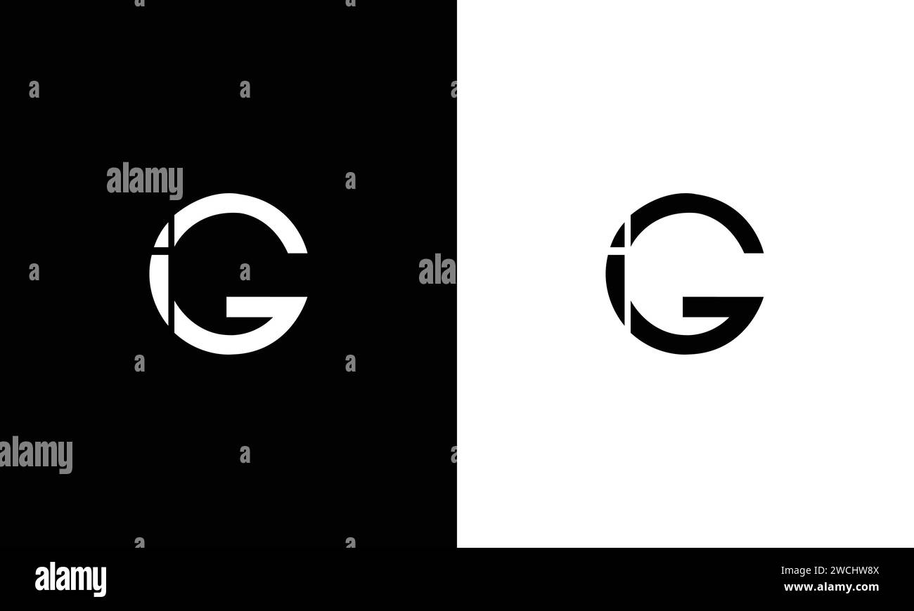 IG GI initial logo design vector symbol graphic idea creative Stock ...