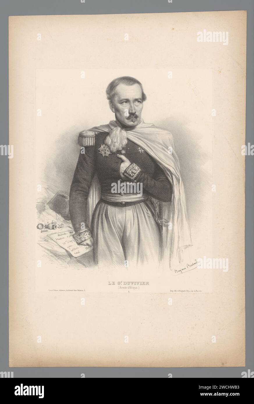 Portrait of General Franciade Fleurus Duvivier, Benjamin, 1842 print ...