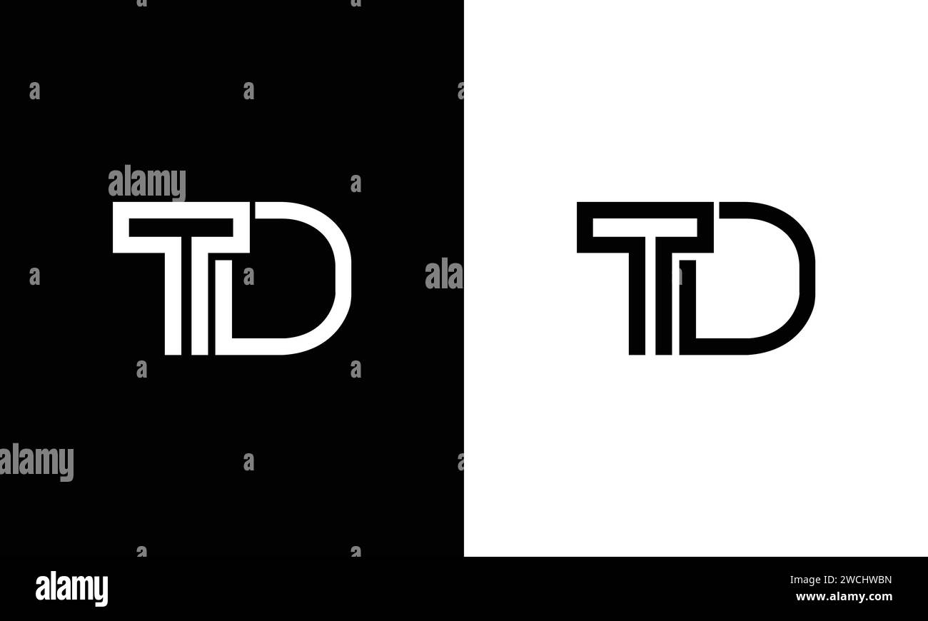 Alphabet letter icon logo TD Stock Vector Image & Art - Alamy