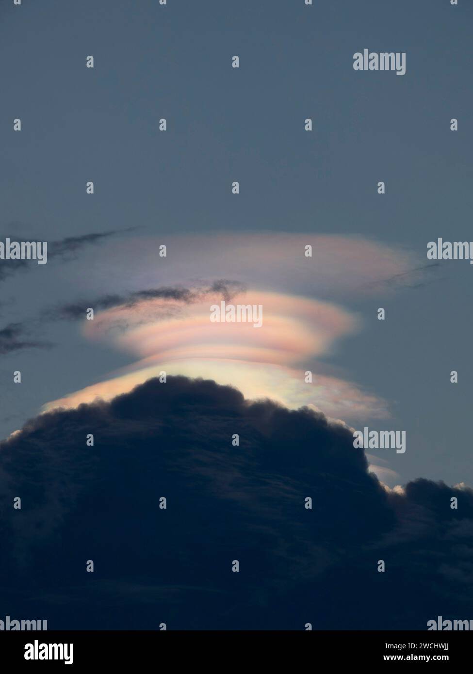 Rare cloud iridescence phenomenon Stock Photo - Alamy