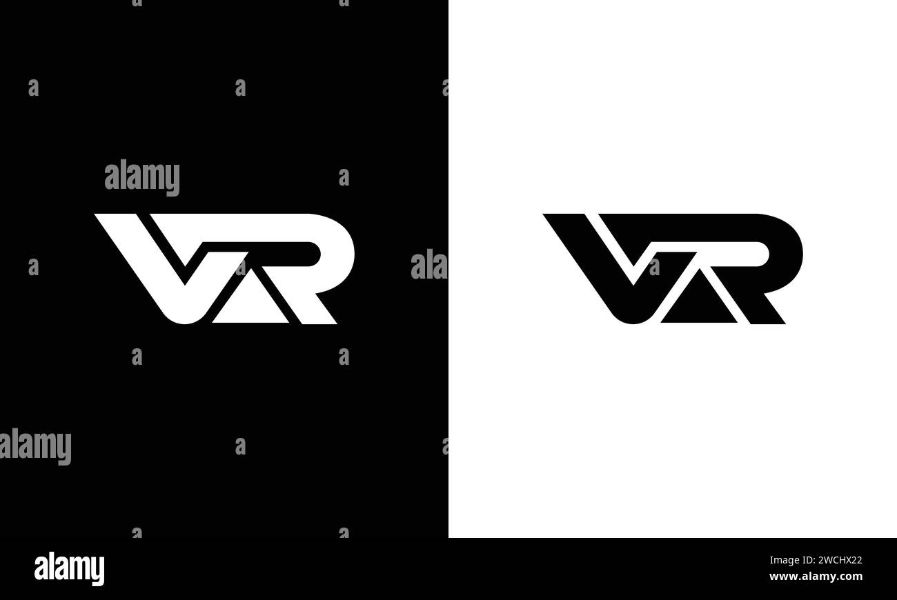 VR Letter Logo Alphabet Design Icon Vector Symbol Stock Vector Image ...