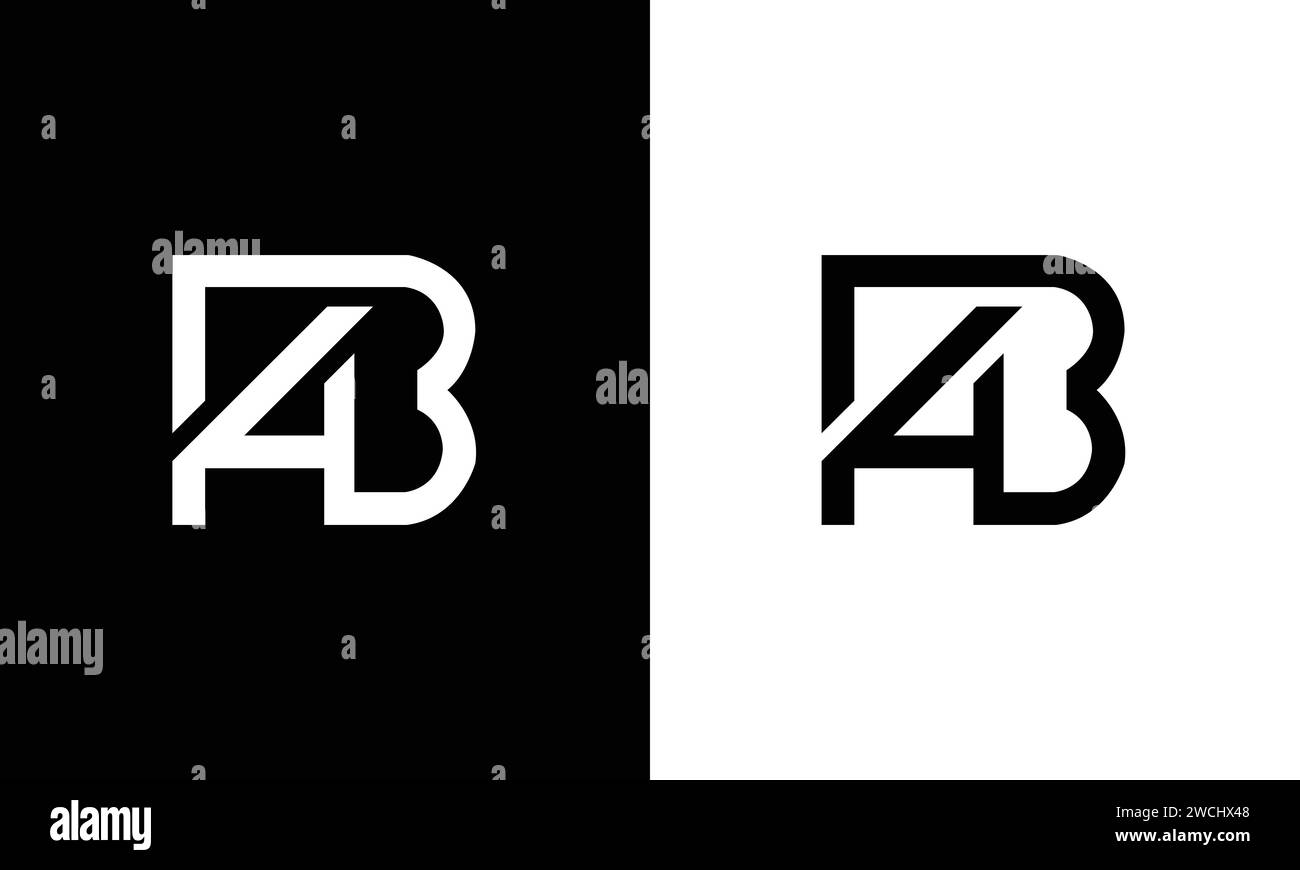 AB, BA, A, B abstract letters logo monogram Stock Vector Image & Art ...