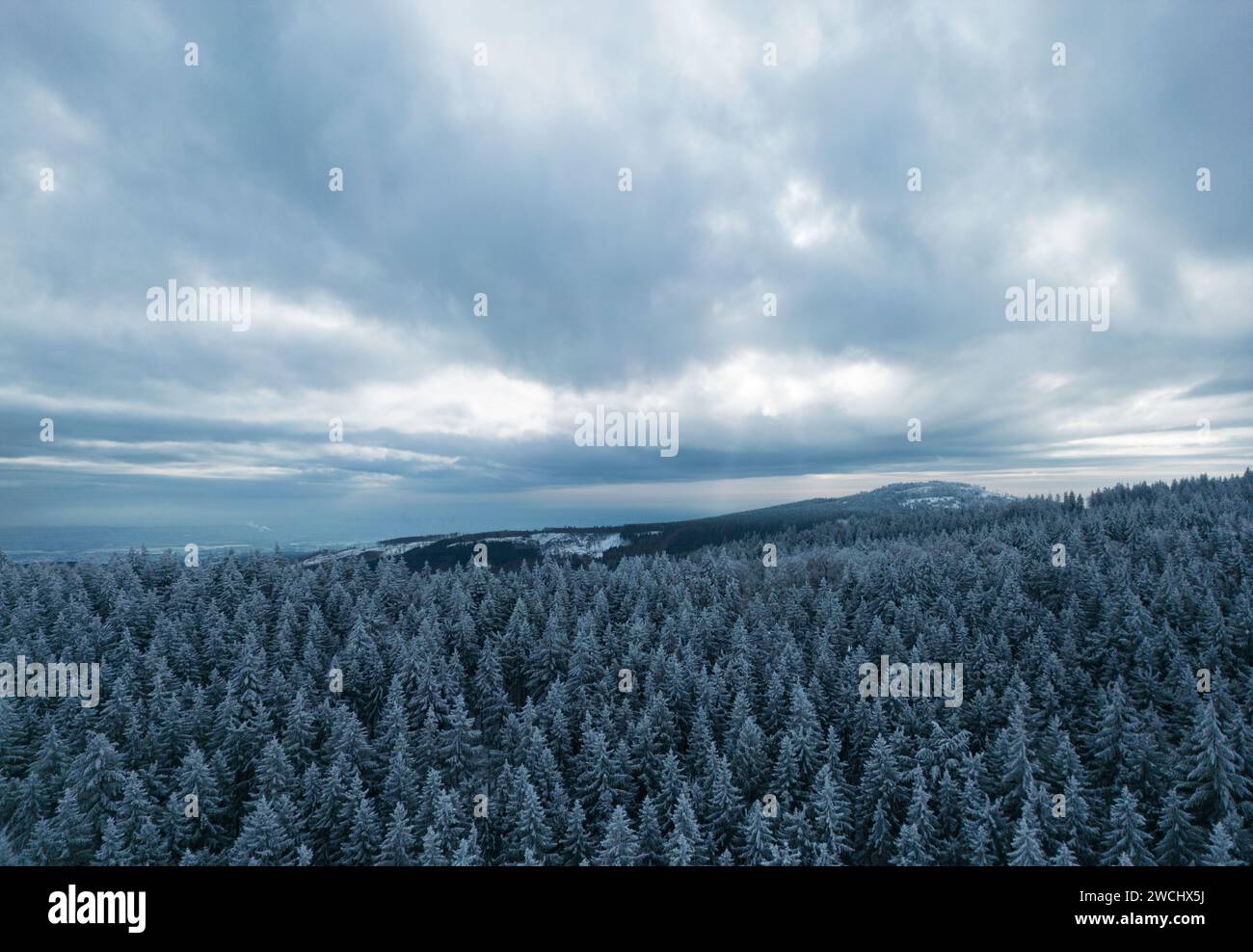 Schmitten, Germany. 16th Jan, 2024. There is snow at high altitudes in ...