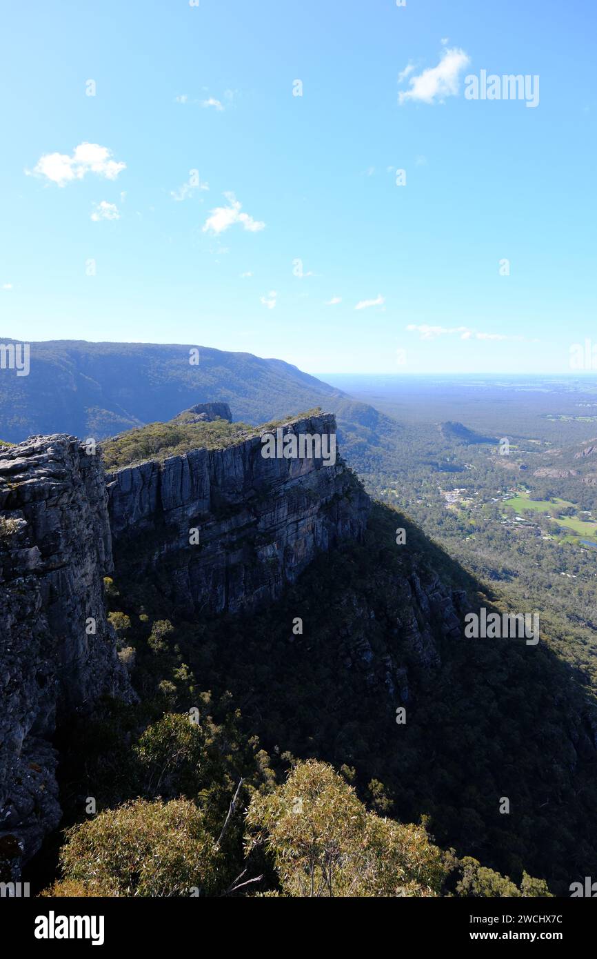 Rocky bluff in wilderness taken from the Pinnacle at the Grampians in ...