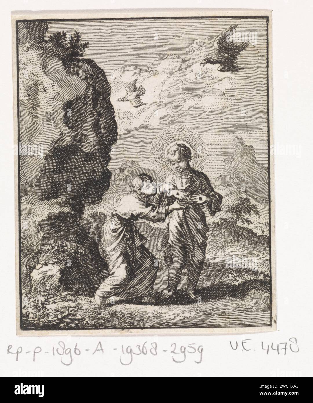 Christ shows the personalized soul His wounds, Jan Luyken, 1714 print ...