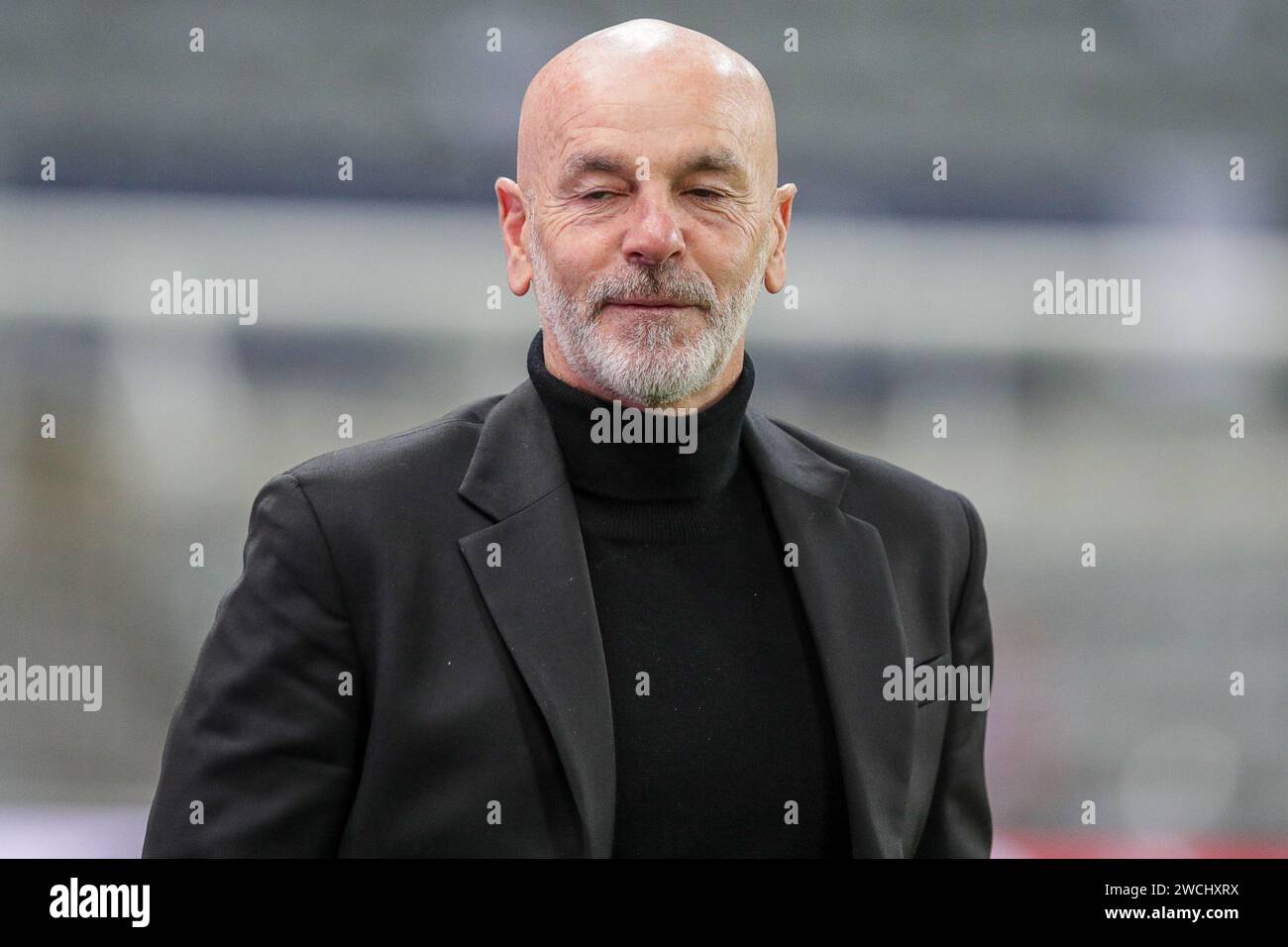 Manager of AC Milan, Stefano Pioli - Newcastle United v AC Milan, UEFA ...