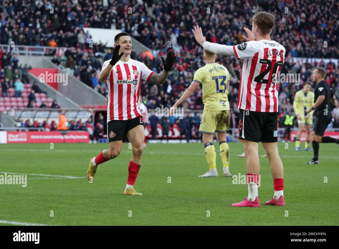 Nazariy Rusyn of Sunderland Celebrates scoring 2-0 - Sunderland v ...