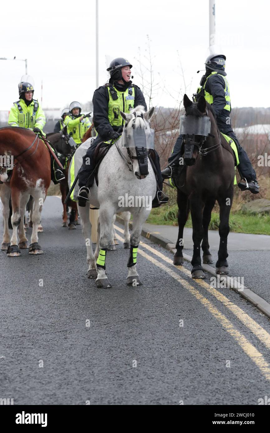 Police horses - Sunderland v Newcastle United, The Emirates FA Cup ...