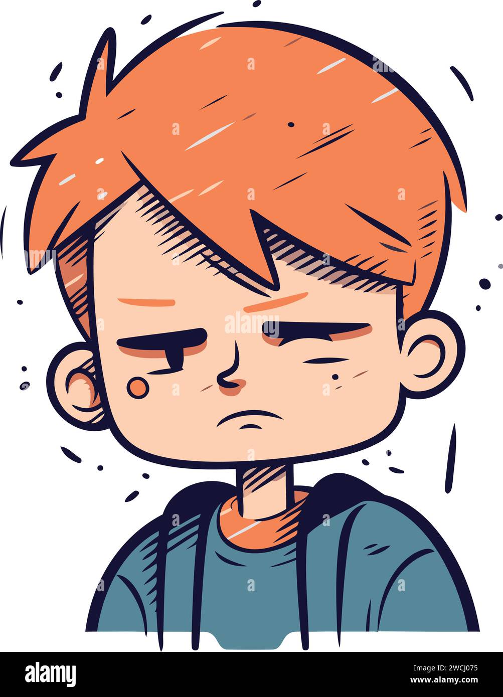 Young teenage boy face on Stock Vector Images - Alamy