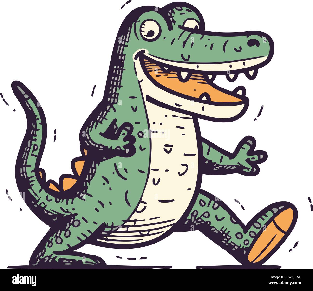 Alligator running Stock Vector Images - Alamy
