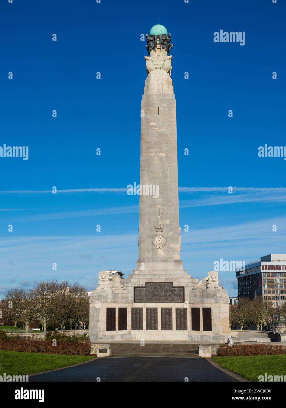Naval War Memorial on Plymouth Hoe, Devon, UK, commemorates over 25000 ...