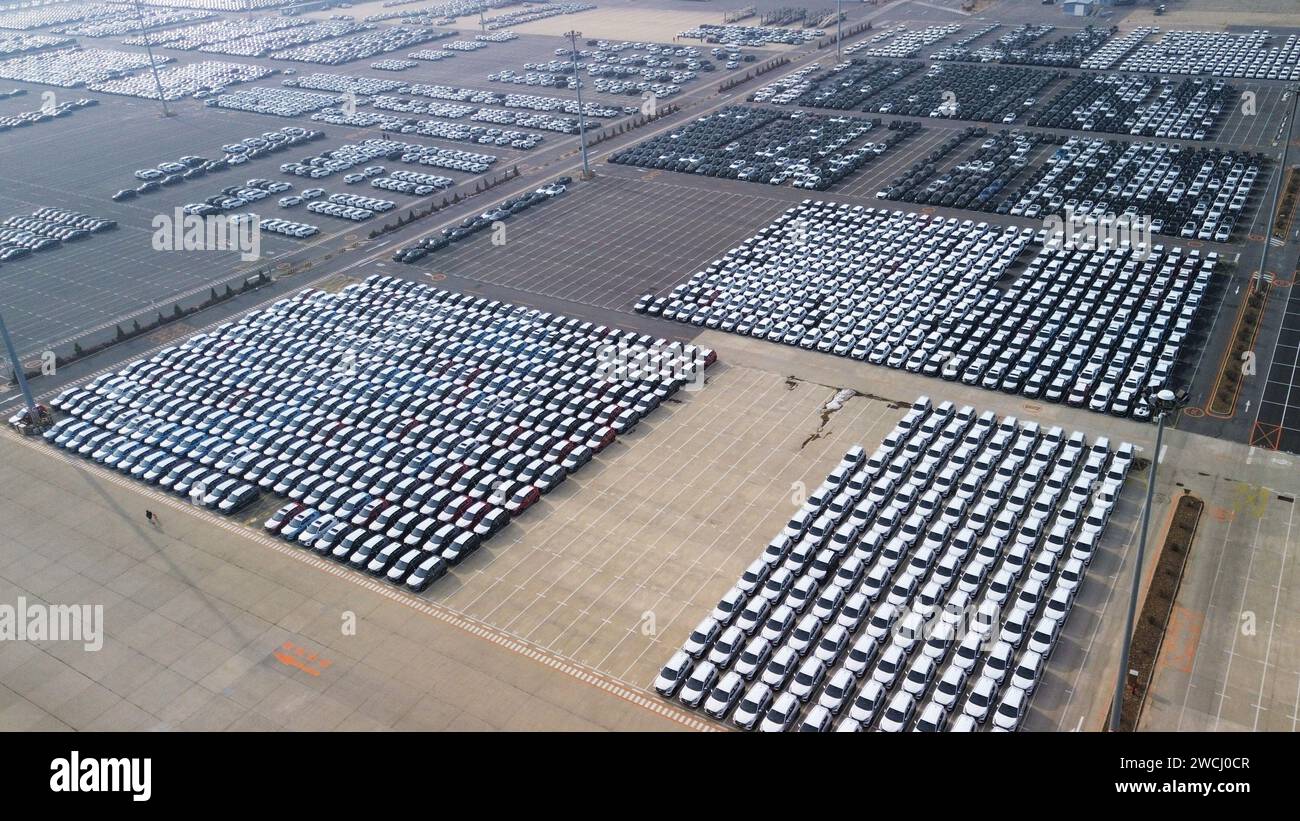 Dalian. 16th Jan, 2024. An aerial drone photo taken on Jan. 16, 2024 ...