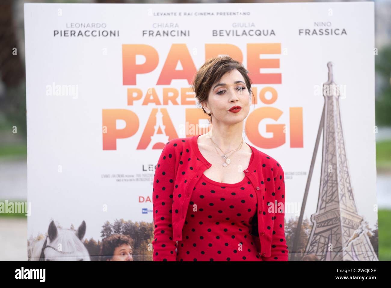 Rome, Italy, January 16, 2024 - Chiara Francini attends at photocall for the movie "Pare ...