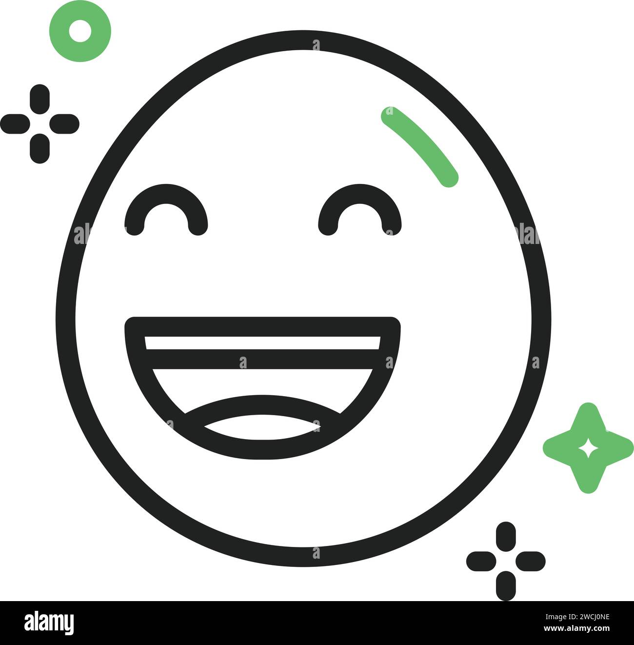 Beaming Face with Smiling Eyes icon vector image Stock Vector Image ...