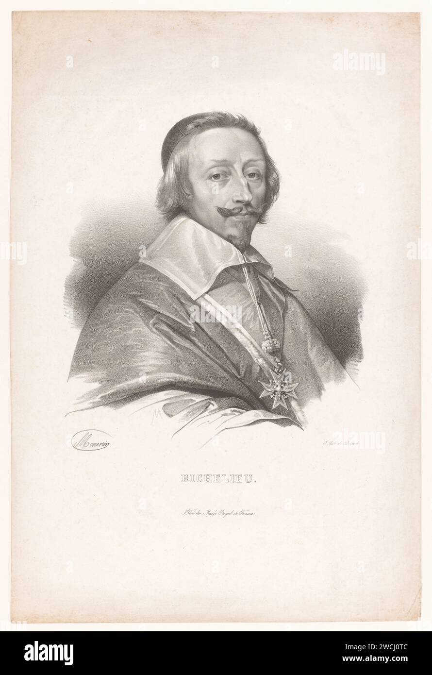 Portret van Armand -Jean du Plessis, Hertog Van Richelieu, Nicolas ...
