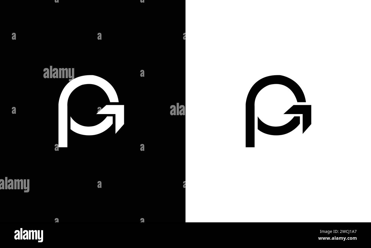 Creative and Minimalist Letter PG Logo Design Icon, Editable in Vector ...