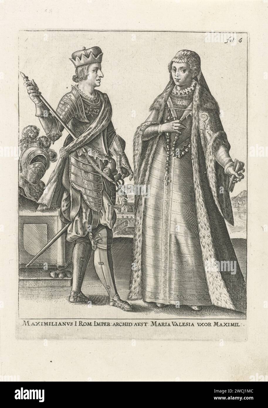 Double portrait of Maximilian I of Habsburg and his consort Maria van ...