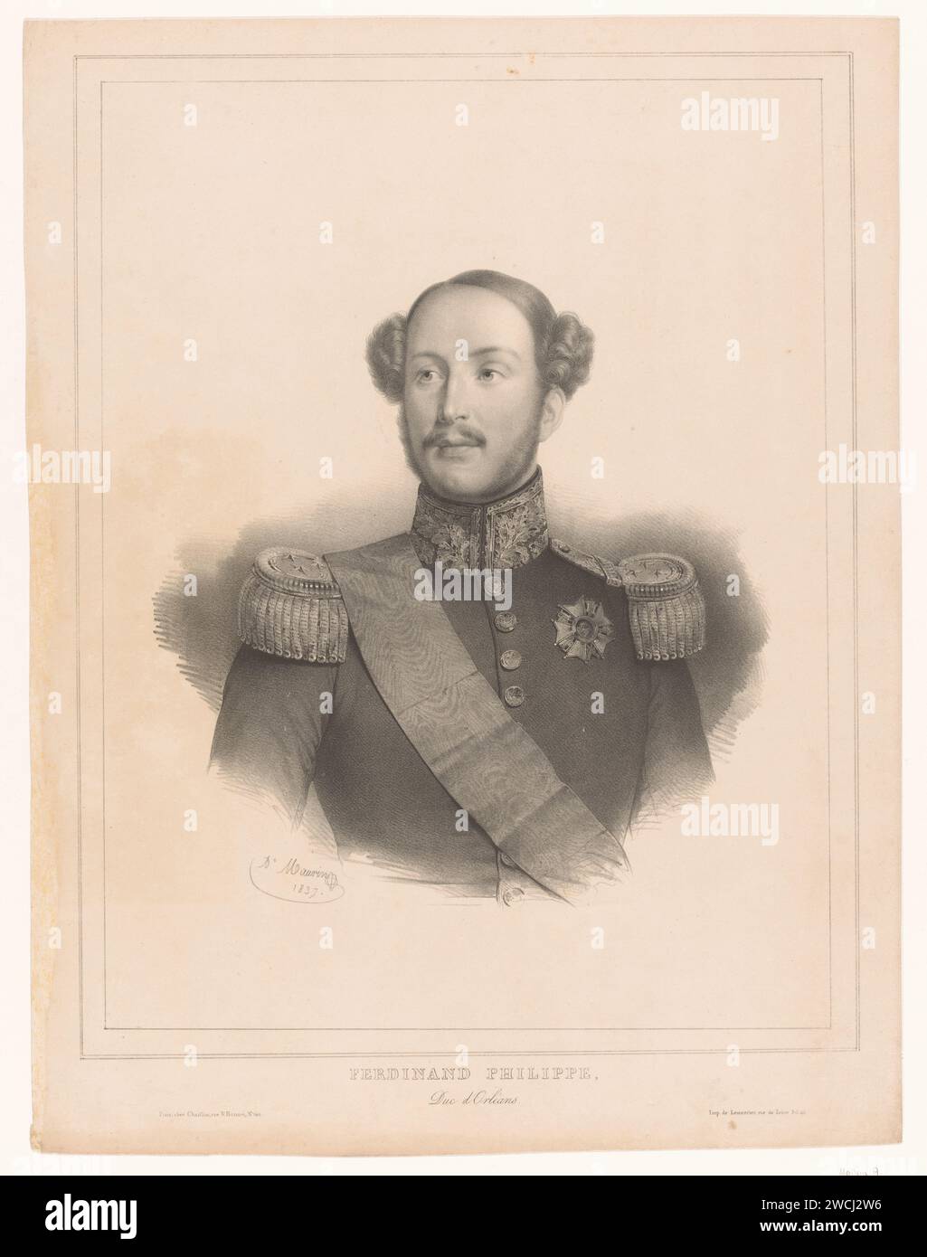 Portrait of Ferdinand-Philippe, Duke of Orléans, Antoine Maurin, 1837 ...