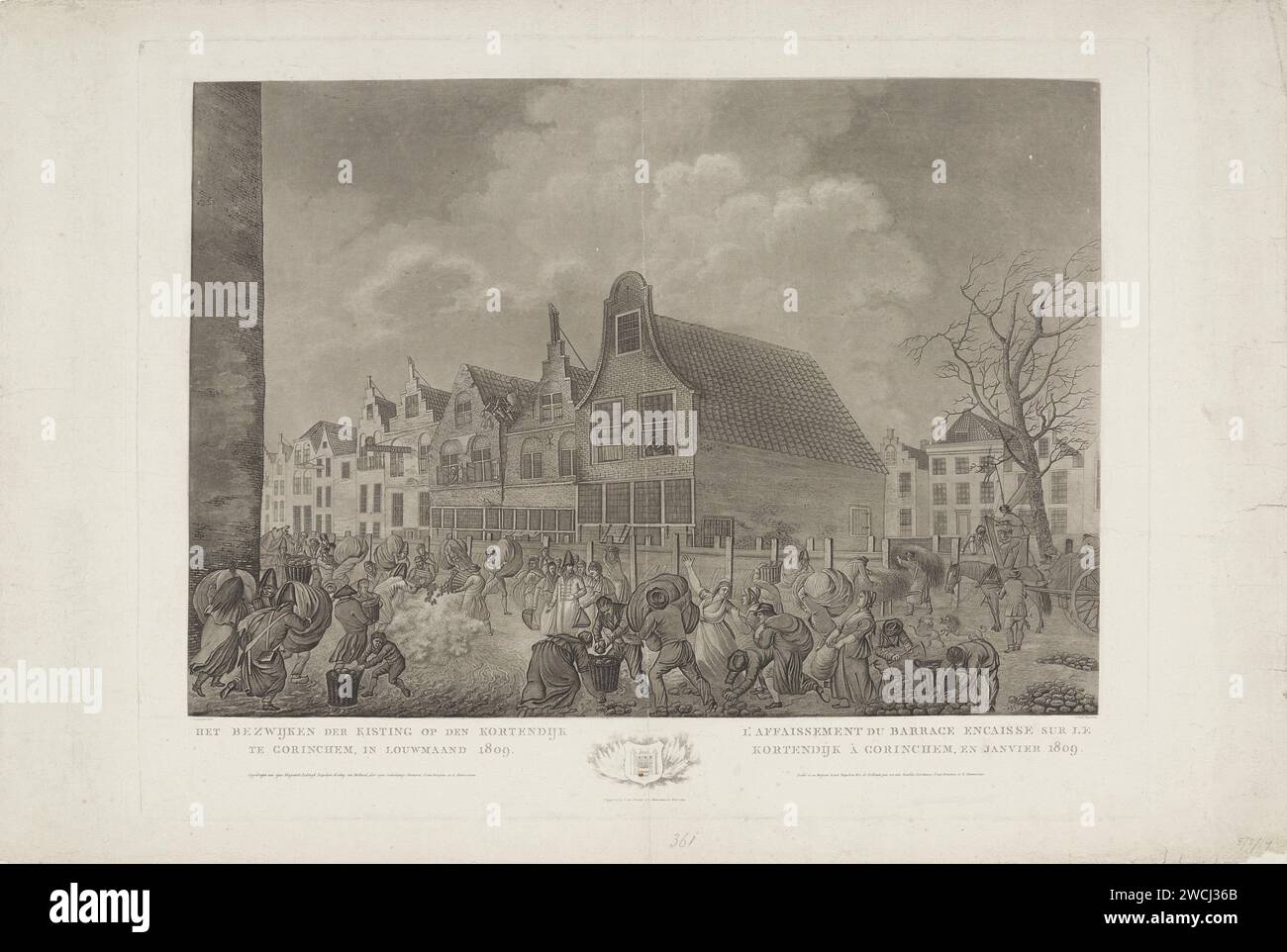 The collapse of the Kisting on Den Kortendijk in Gorinchem, in ...