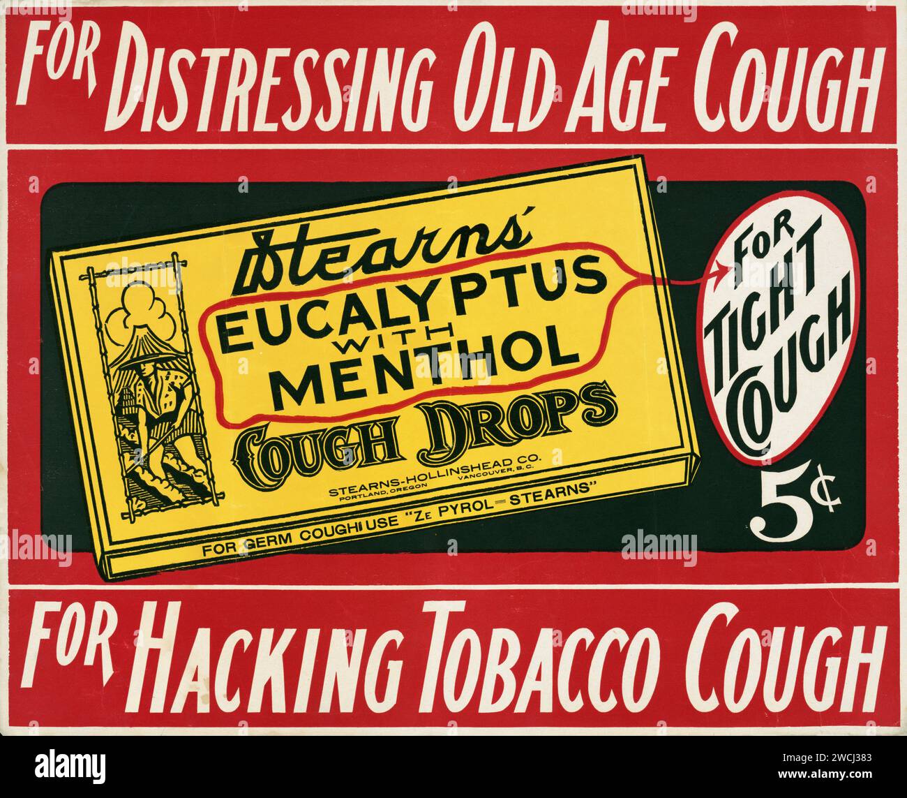 Stearns' eucalyptus with menthol cough drops For tight cough - for ...