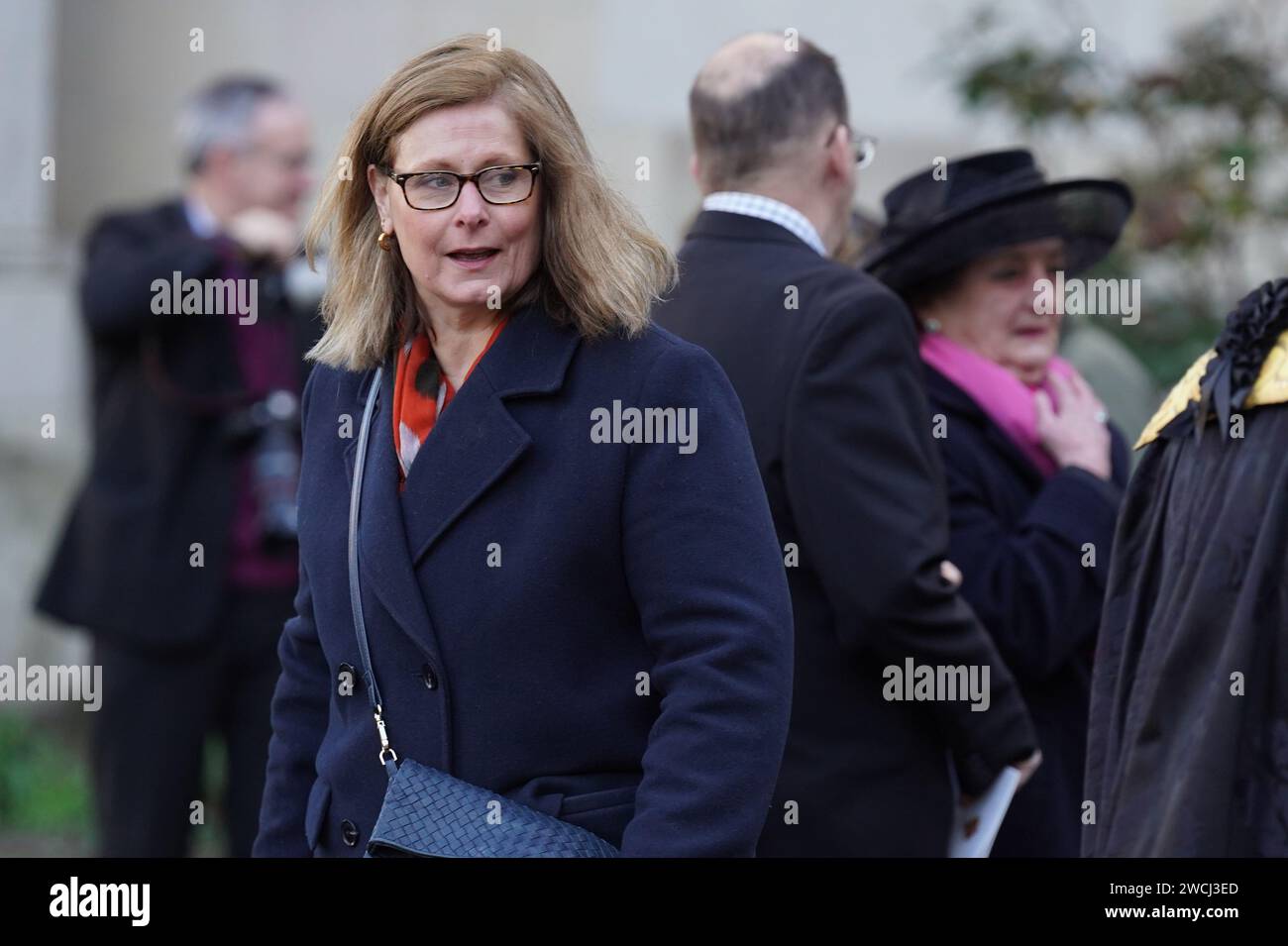 Sarah Brown leaving the Service of Thanksgiving for the life and work ...