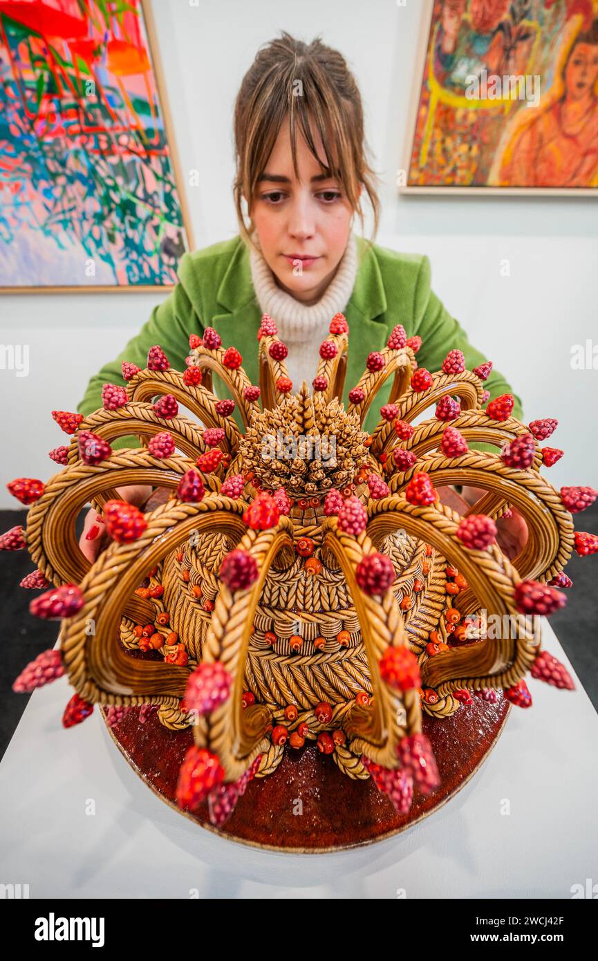 London, UK. 16th Jan, 2024. Corn Dolly Crown #4, 2020, by Marlene ...