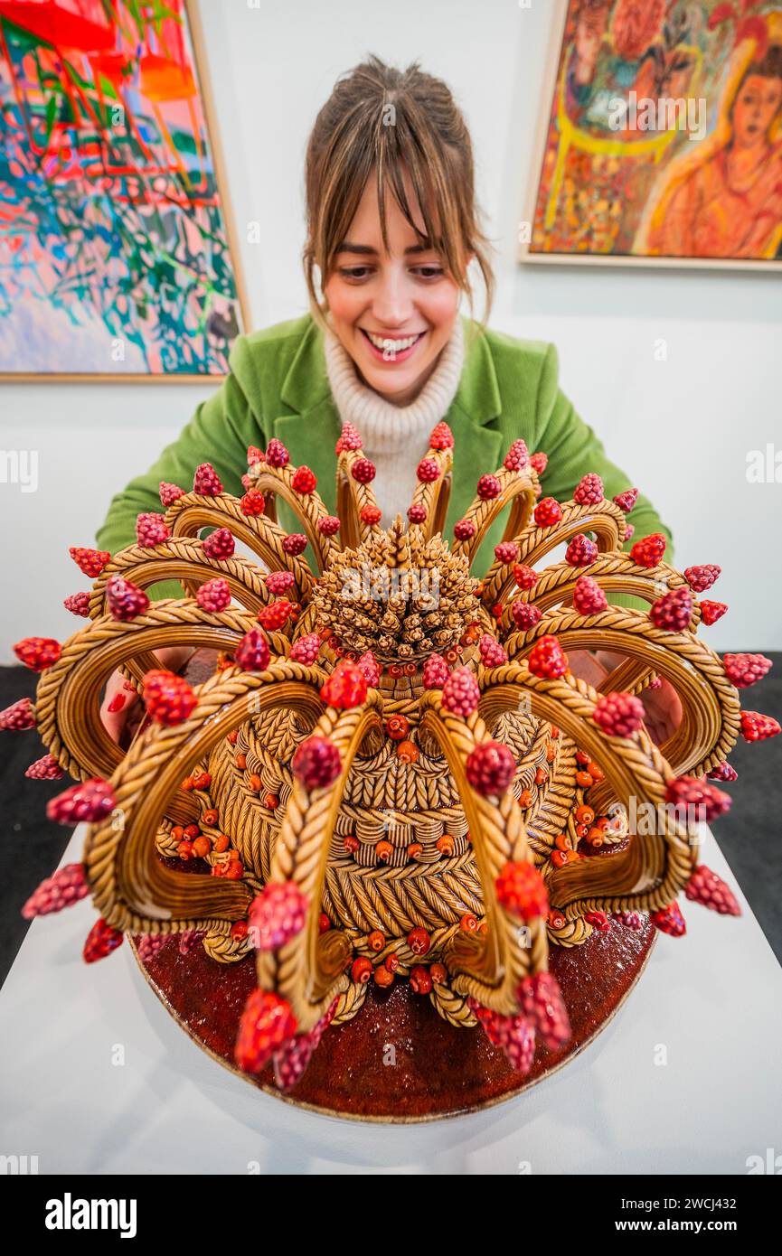 London, UK. 16th Jan, 2024. Corn Dolly Crown #4, 2020, by Marlene ...