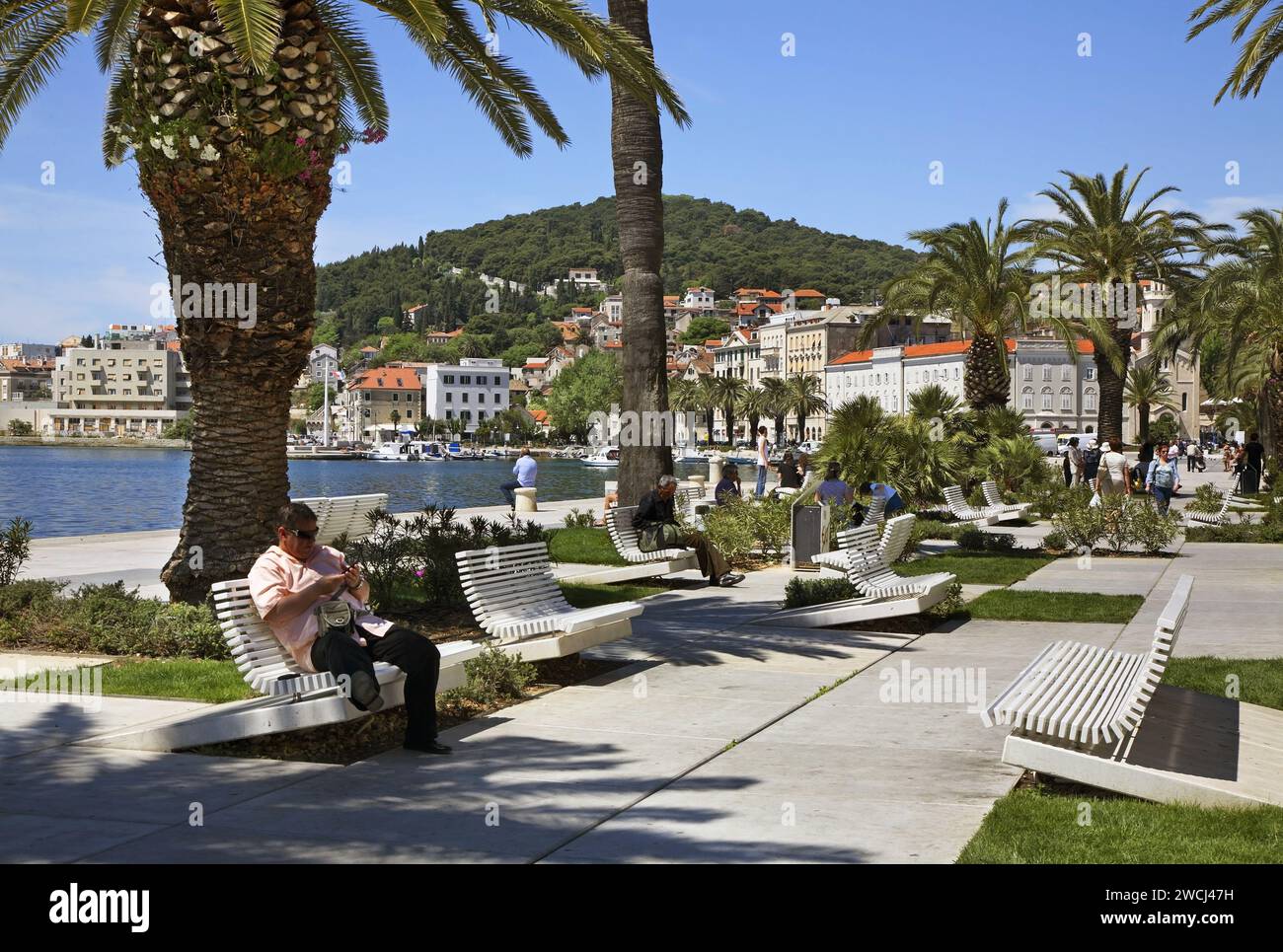 Riva promenade in Split. Croatia Stock Photo - Alamy