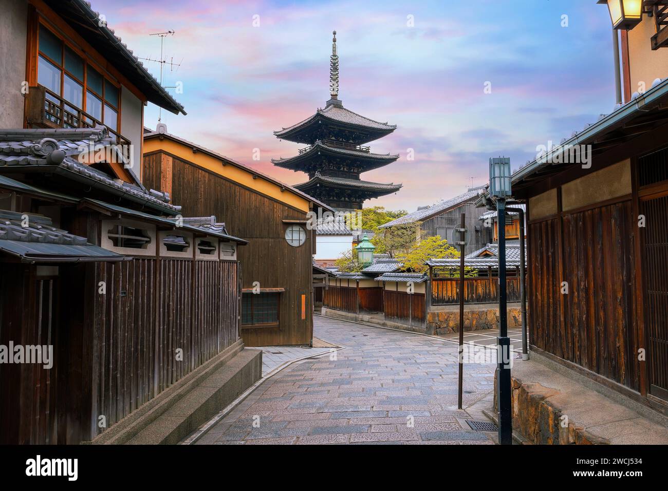 Kyoto, Japan - April 6 2023: The Yasaka Pagoda known as Tower of Yasaka ...
