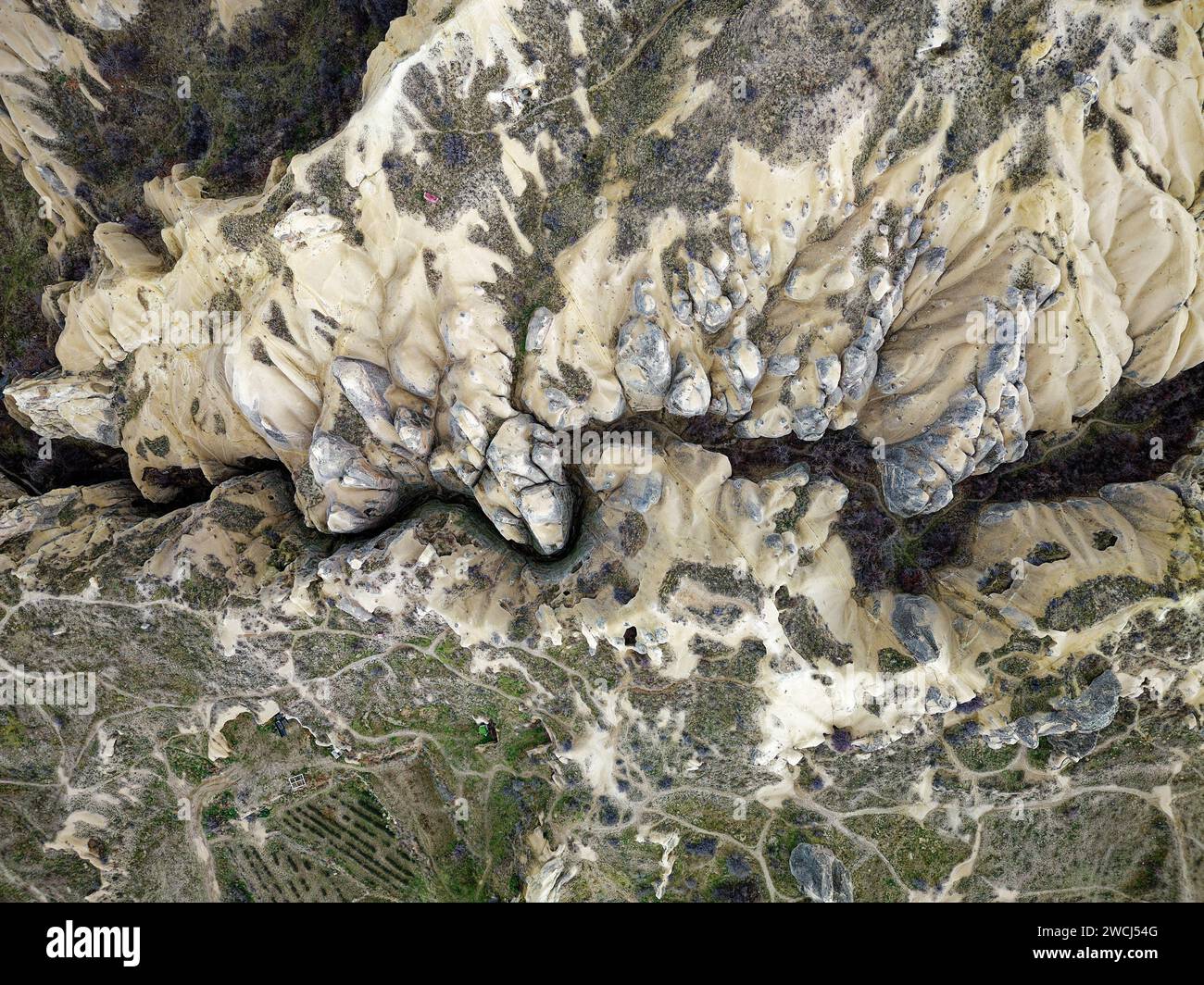 Aerial drone view of the natural beauty of the Rose Red Valley in ...