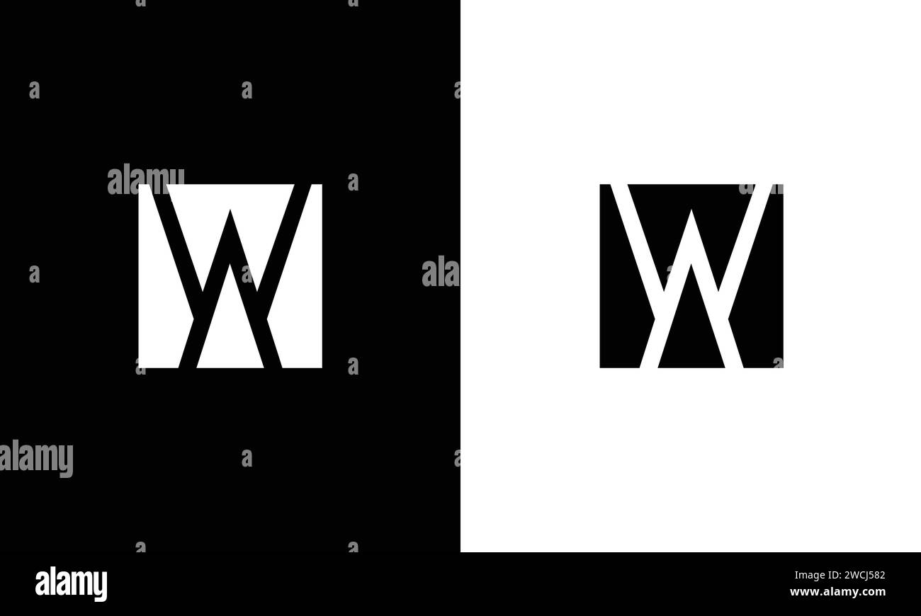 AW WA Letter Logo Design Icon Vector Symbol Stock Vector Image & Art ...