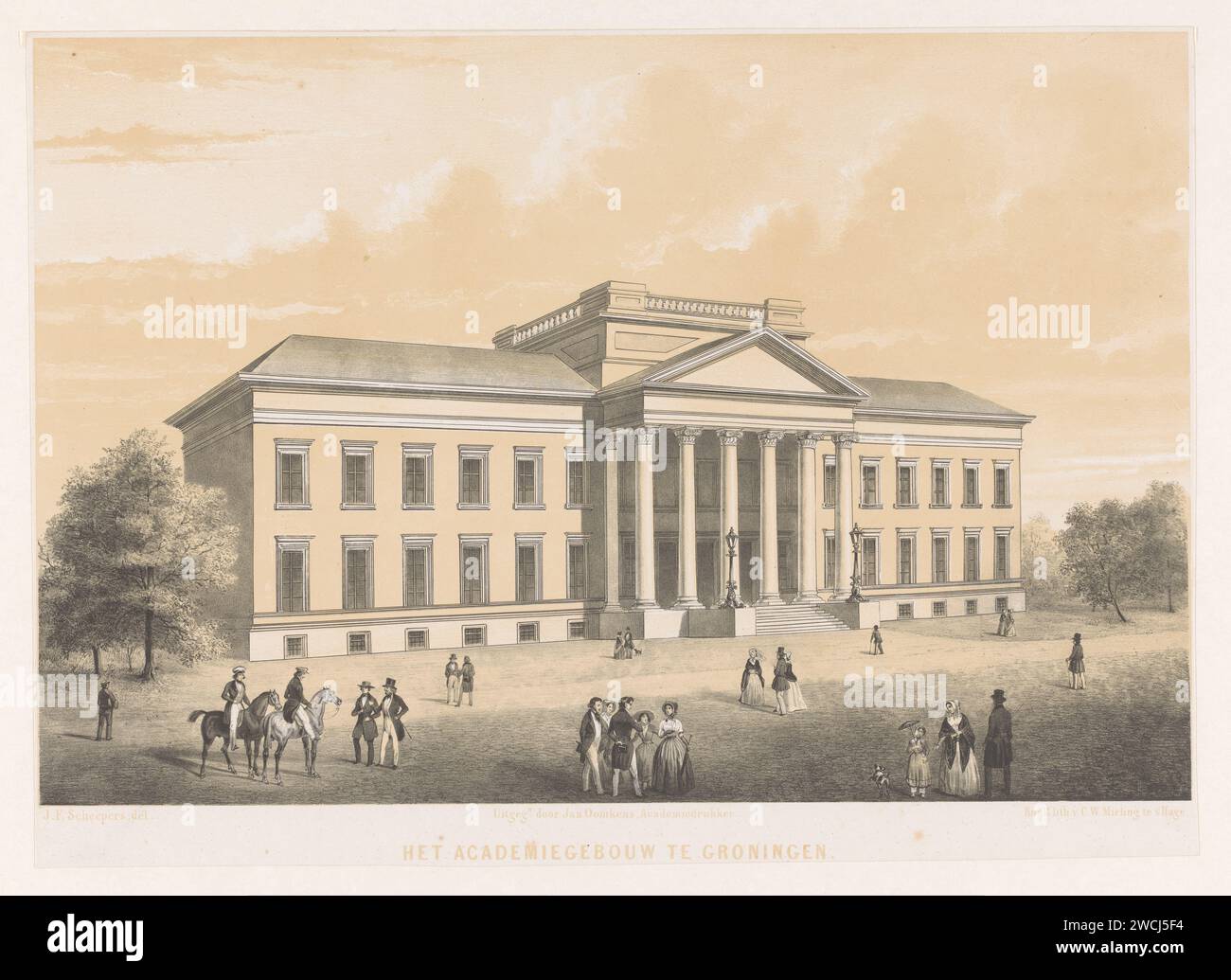 Academy Building in Groningen, Anonymous, After Johan Franciscus ...