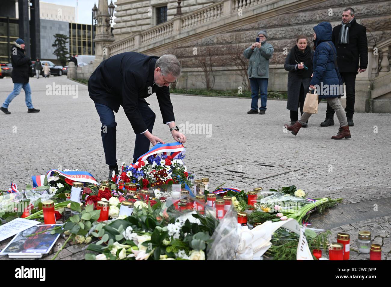 Prague, Czech Republic. 16th Jan, 2024. Czech Prime Minister Petr Fiala ...