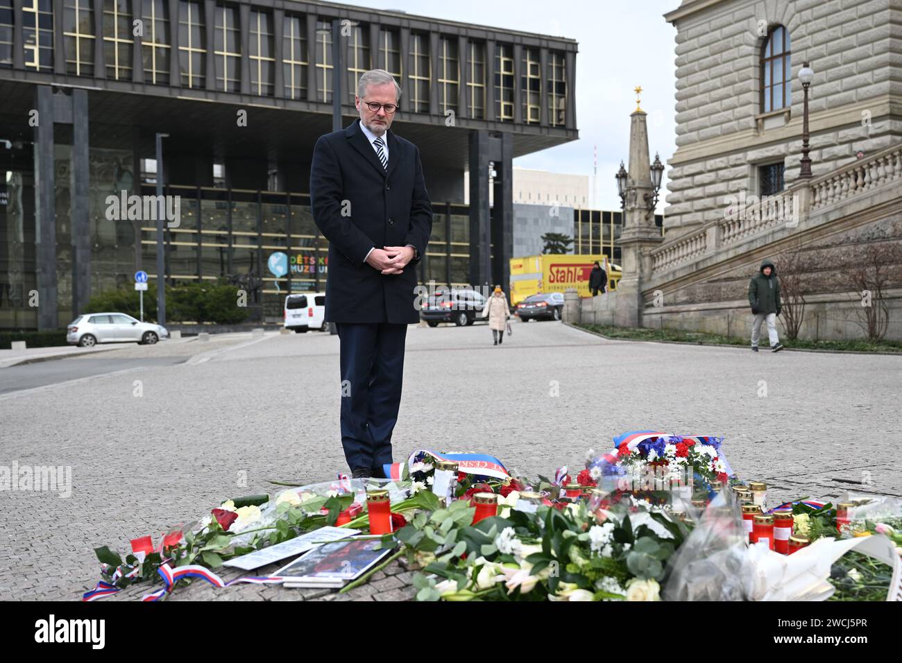 Prague, Czech Republic. 16th Jan, 2024. Czech Prime Minister Petr Fiala ...