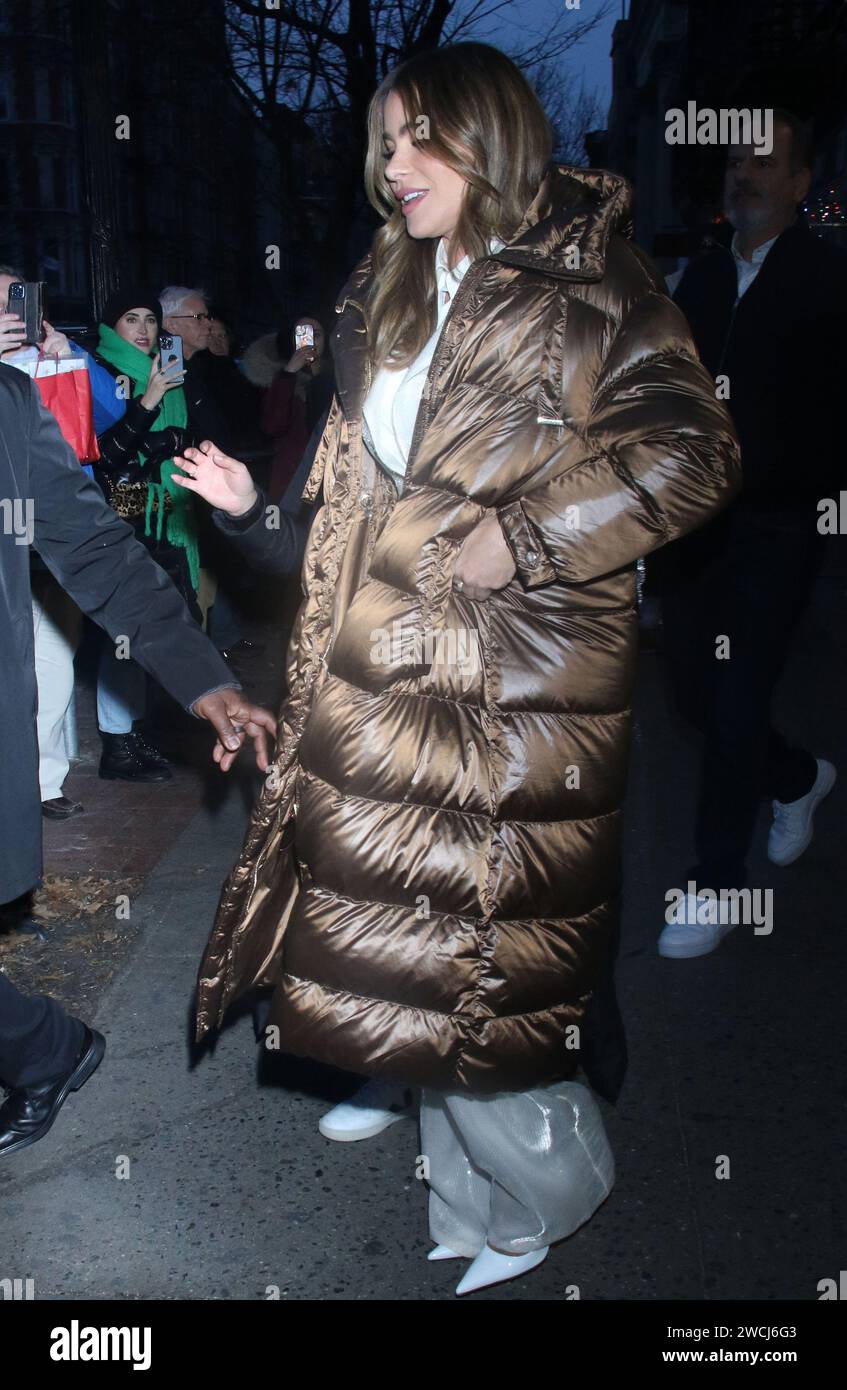 New York, NY, USA. 15th Jan, 2024. Sofia Vergara seen leaving a ...
