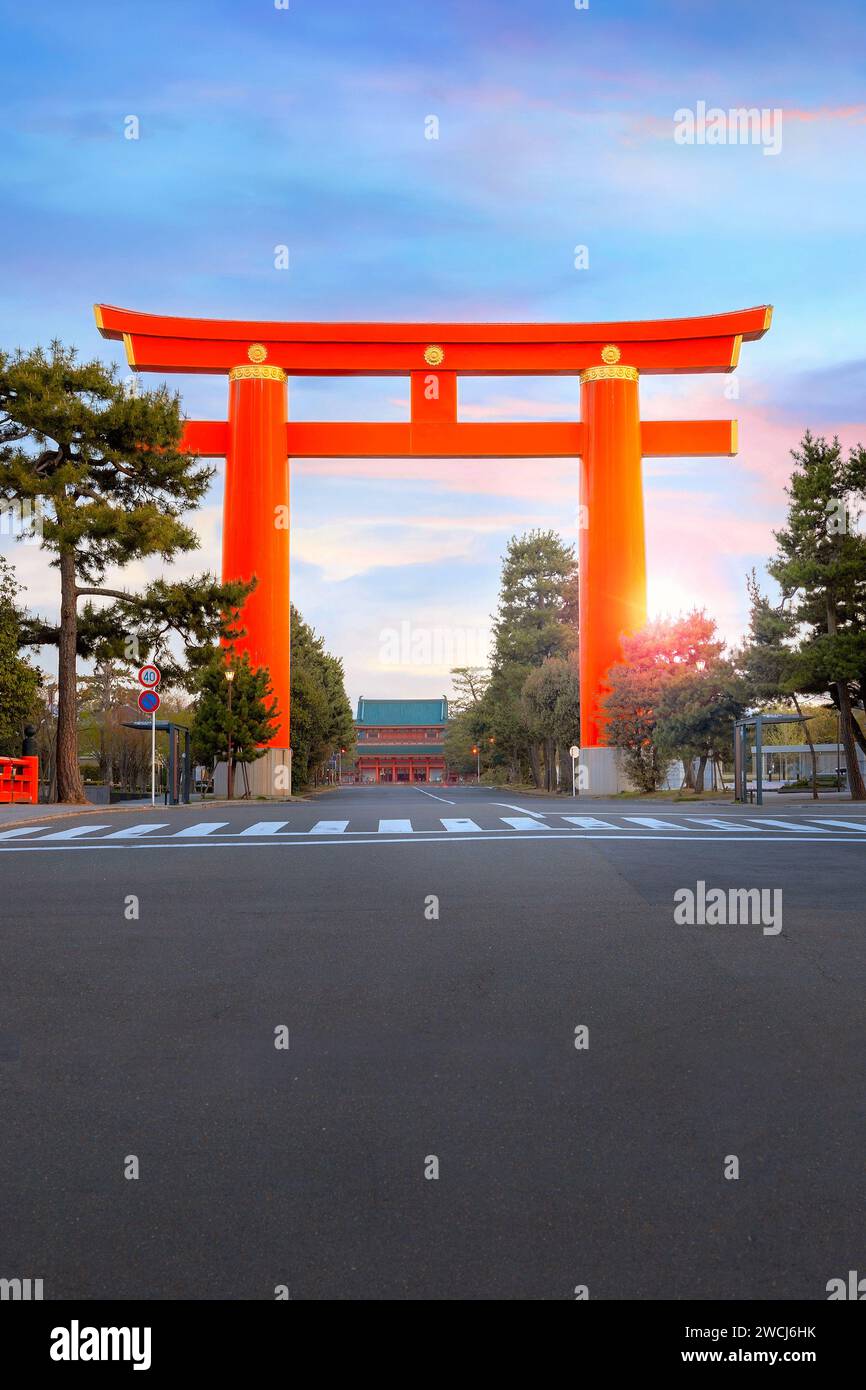 Kyoto, Japan - April 2 2023: Heian Shrine built on the occasion of ...