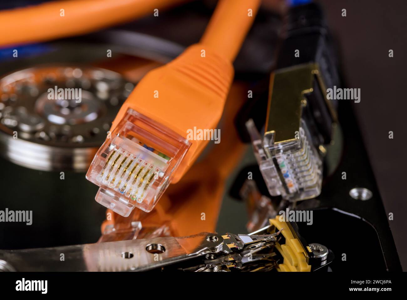 Digital backup is performed using ethernet cables connected to internet ...