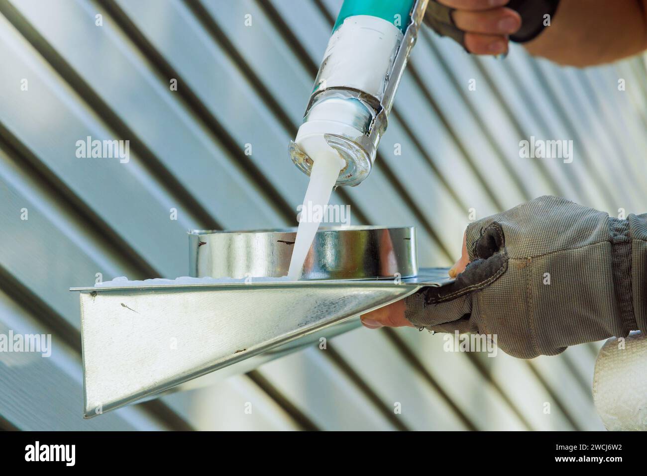 In new home, preparations are being made for installation of external ...