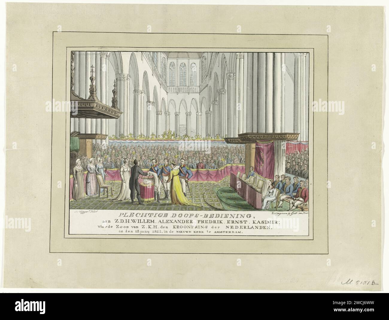 Baptism of Ernst Casimir van Oranje-Nassau, 1822, Jacob Plügger, 1822 ...