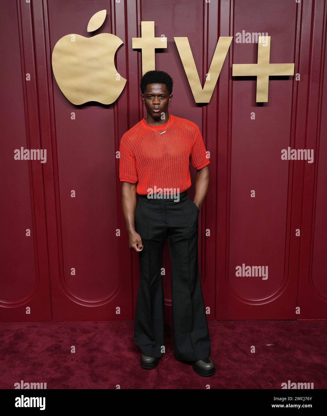 Los Angeles, USA. 15th Jan, 2024. Josiah Cross arrives at the Apple TV ...