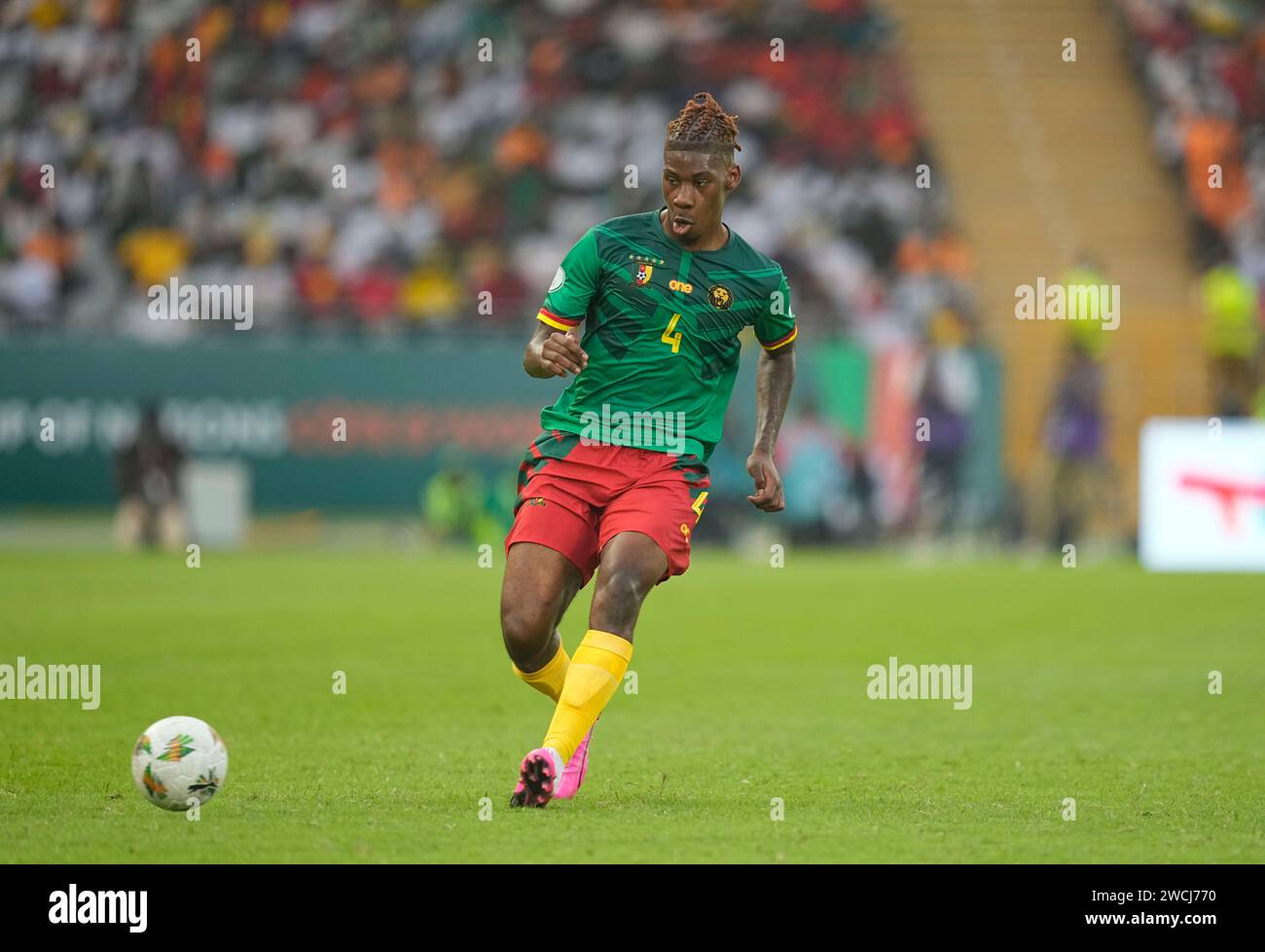 January 15 2024: Christopher Maurice Wooh (Cameroon) controls the ball ...